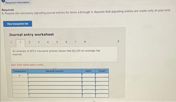 Solved Required information Problem 3-3A (Algo) Preparing | Chegg.com