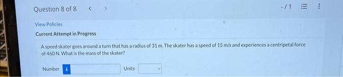 Solved A speed skater goes around a turn that has a radius | Chegg.com