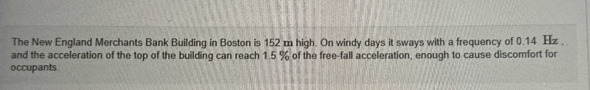 Solved The New England Merchants Bank Building in Boston is | Chegg.com