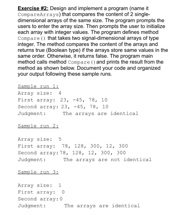 Solved Exercise 2 Design And Implement A Program Name It 1111