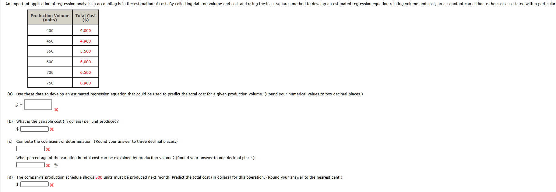 Solved (a) ﻿Use these data to develop an estimated | Chegg.com