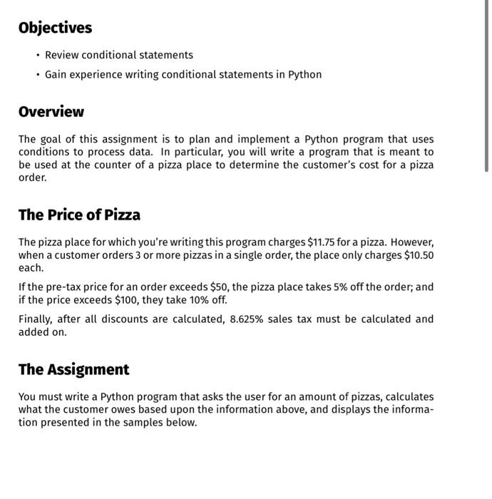 Solved Objectives - Review conditional statements - Gain | Chegg.com