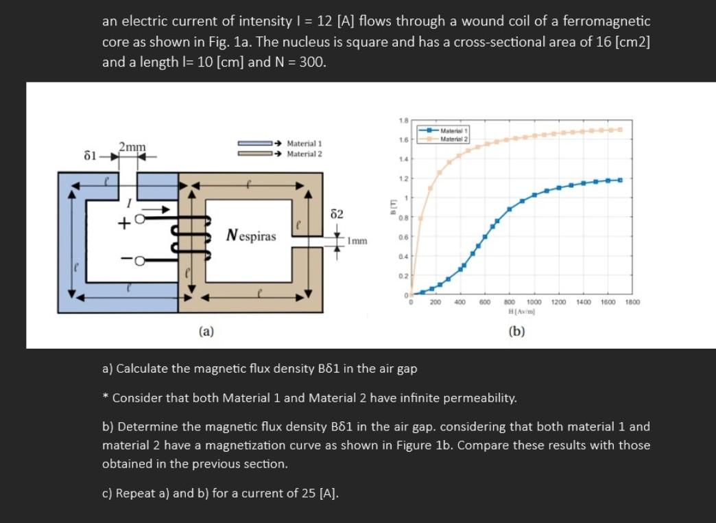 Solved an electric current of intensity I = 12[ A] flows | Chegg.com