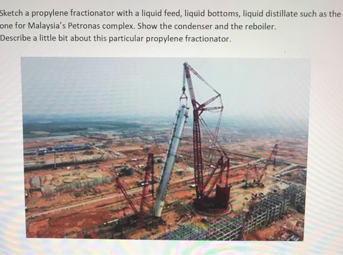 Solved Sketch a propylene fractionator with a liquid feed, | Chegg.com