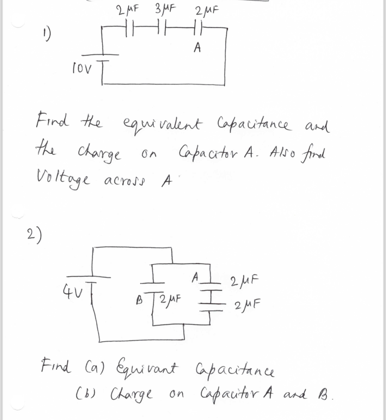Solved Find the equivalent capacitance and the charge on | Chegg.com