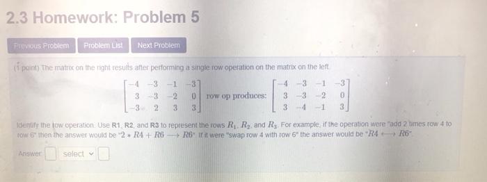Solved 2.3 Homework: Problem 5 Previous Frobiem Problem List | Chegg.com