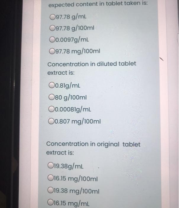 Solved Tablet powder containing 80 mg of promazine | Chegg.com