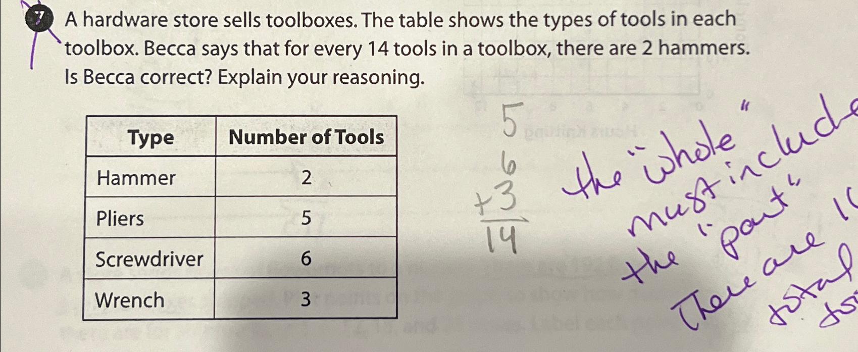 Solved A hardware store sells toolboxes. The table shows the | Chegg.com