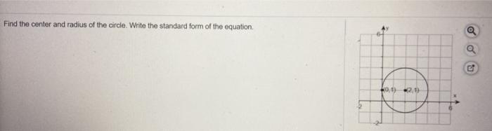 Solved Find the center and radius of the circle. Write the | Chegg.com