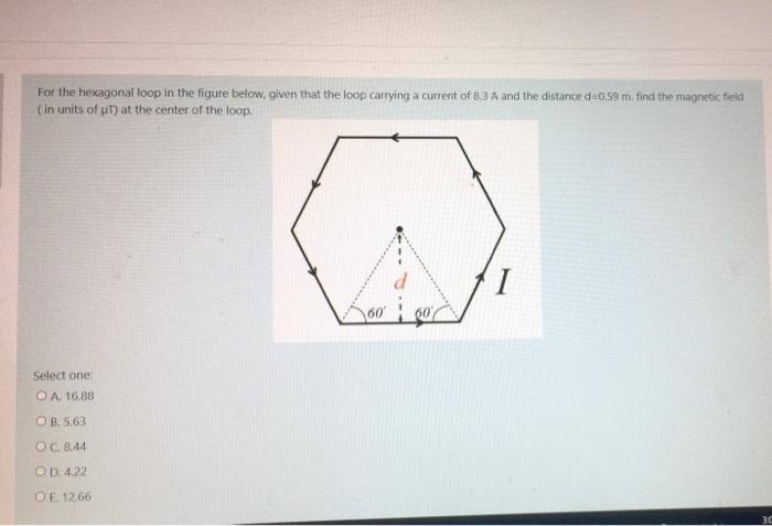 Solved For the hexagonal loop in the figure below, given | Chegg.com