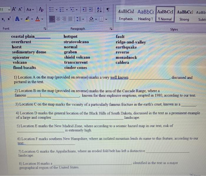Solved Draw from terms for 1-22. Each term will be used | Chegg.com