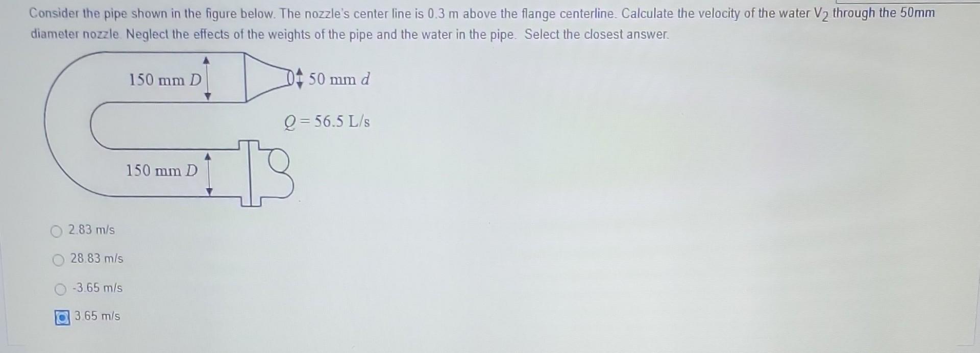 Solved Consider the pipe shown in the figure below. The | Chegg.com