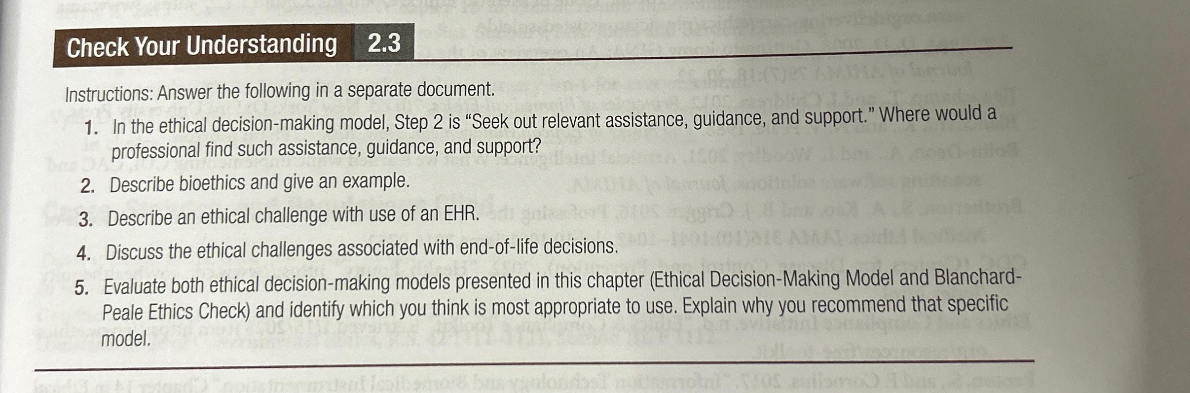 Solved Check Your Understanding2.3Instructions: Answer the | Chegg.com