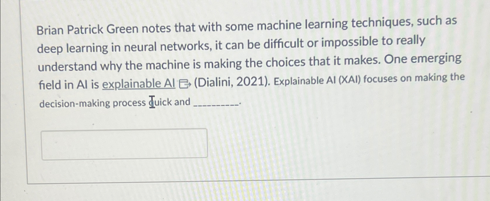 Solved Brian Patrick Green notes that with some machine | Chegg.com