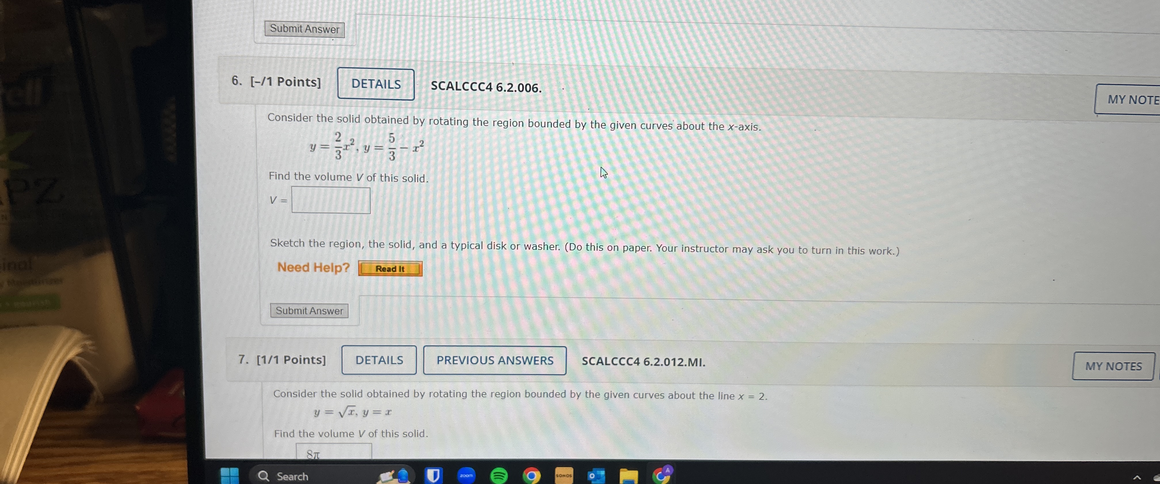 Solved Submit Answer6. [-/1 ﻿Points] | Chegg.com