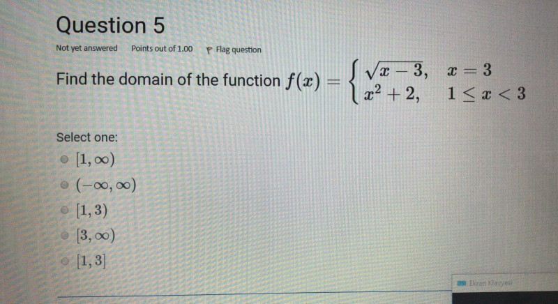 Solved Question 5 Not yet answered Points out of 1.00 P Flag | Chegg.com