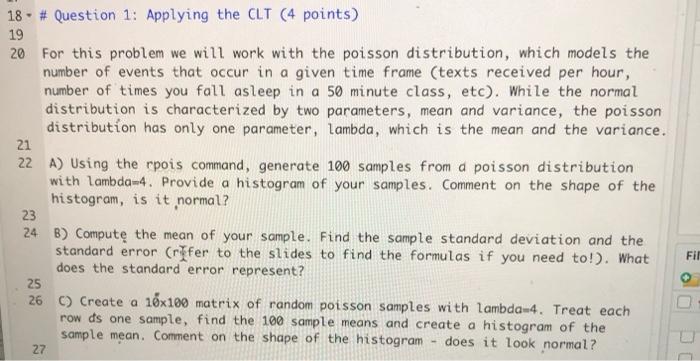 For this problem we will work with the poisson | Chegg.com