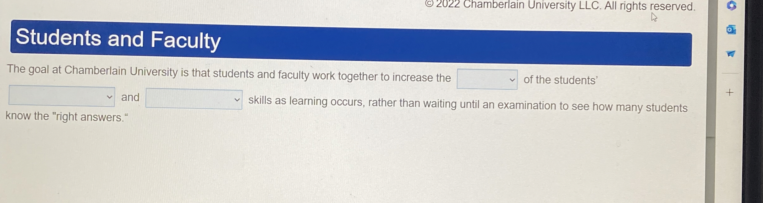 Solved (c) 2022 ﻿Chamberlain University LLC. ﻿All rights | Chegg.com