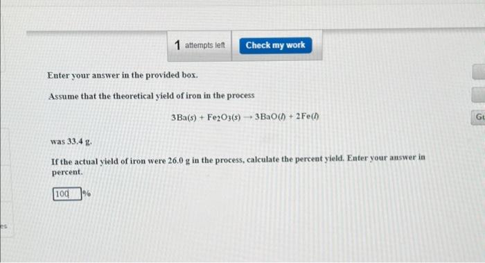 Solved es 1 attempts left Check my work Enter your answer in | Chegg.com