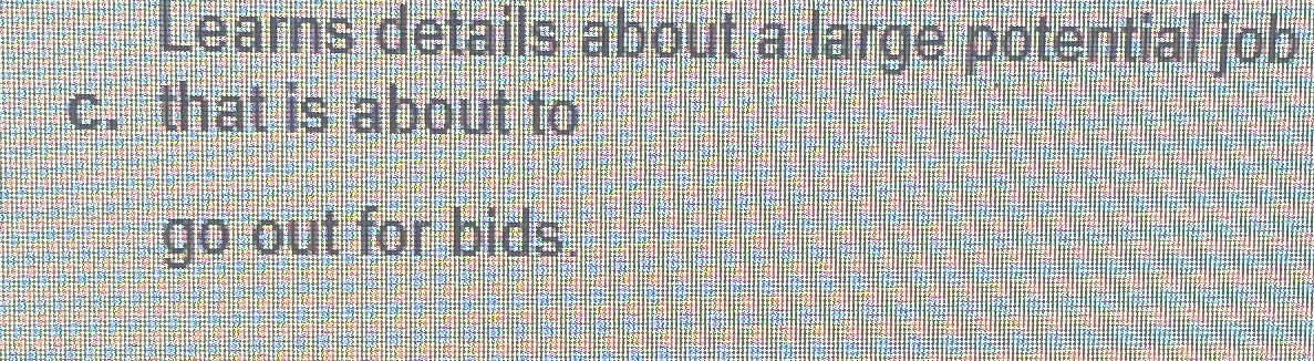 Solved Learns details about a large potential jobc. ﻿that is | Chegg.com