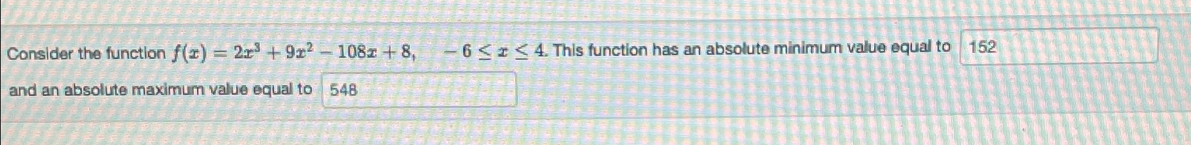 Solved Consider the function f(x)=x4-50x2+6,-4≤x ≤11. ﻿Thls | Chegg.com