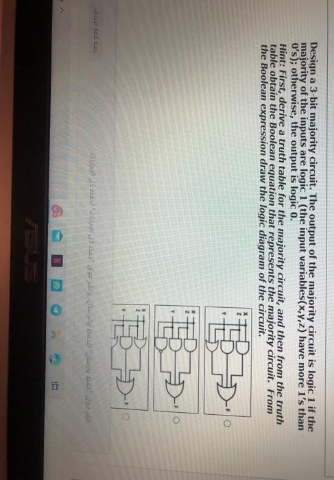 Solved Design a 3-bit majority circuit. The output of the | Chegg.com Solved Design a 3-bit majority circuit. The output of the | Chegg.com