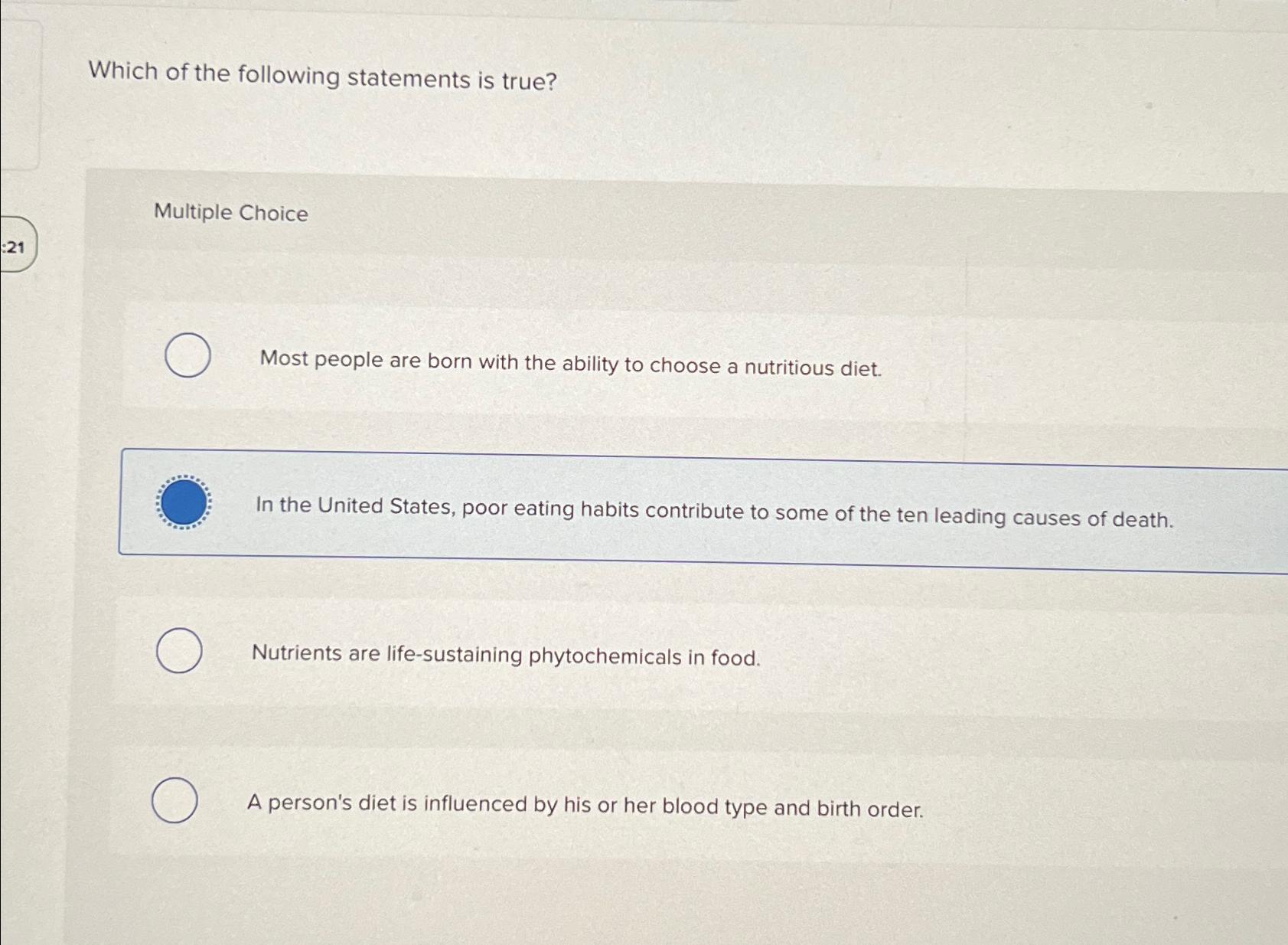Solved Which of the following statements is true?Multiple | Chegg.com