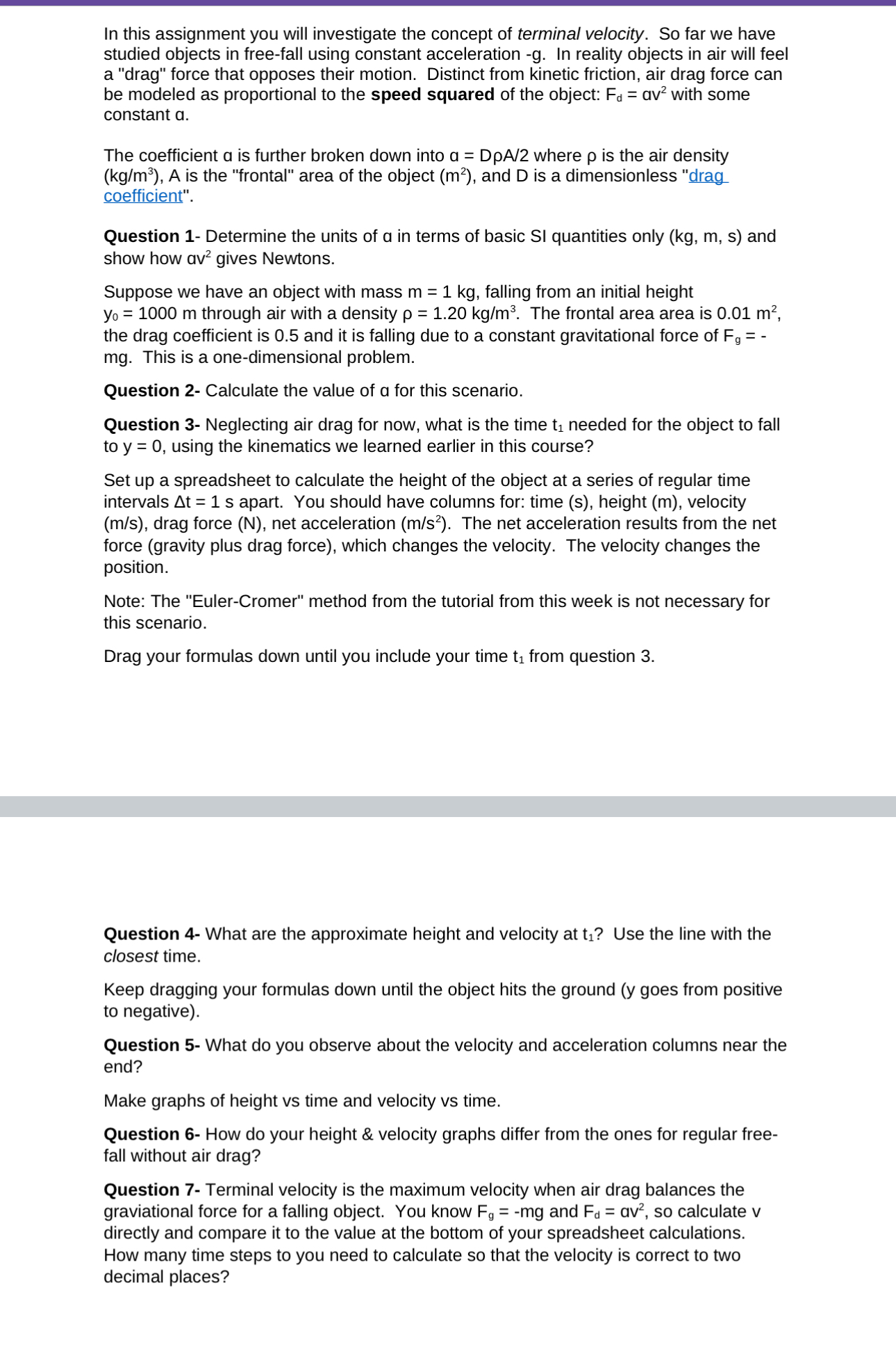 Solved In this assignment you will investigate the concept | Chegg.com