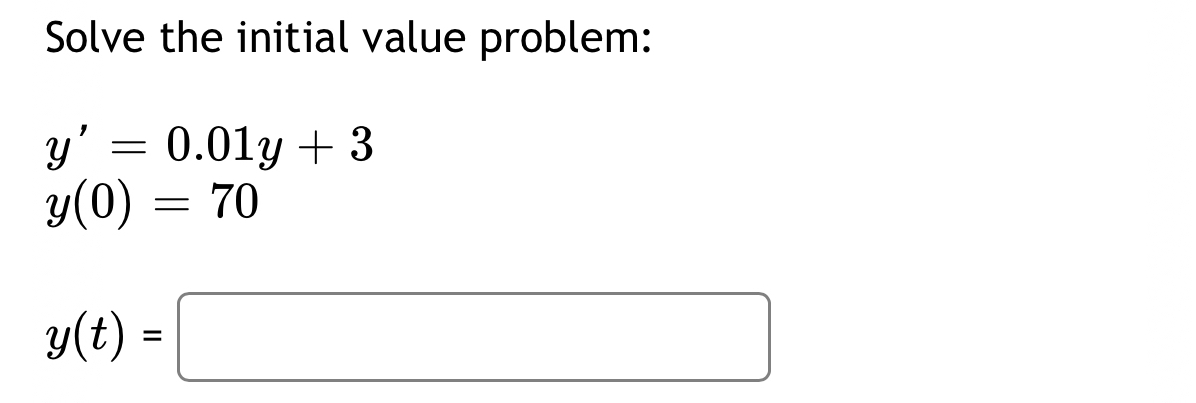 Solved Solve the initial value | Chegg.com