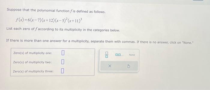 Solved Suppose that the polynomial function f is defined as | Chegg.com
