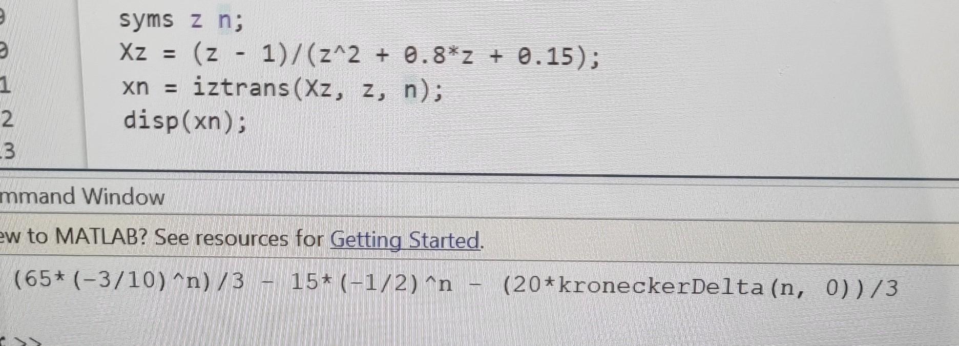 Solved how I can get in matlab exactly the same in the | Chegg.com