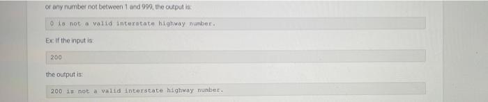 Solved TH111) 9.18 LAB: Interstate highway numbers Primary | Chegg.com