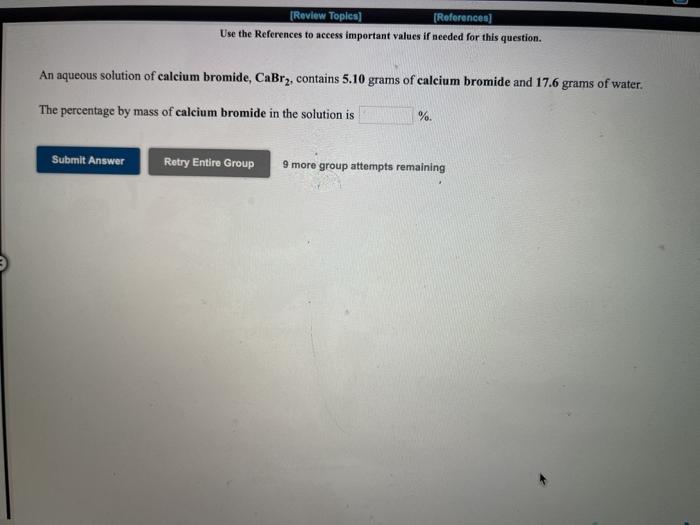Solved [Review Toples) (References) Use the References to | Chegg.com