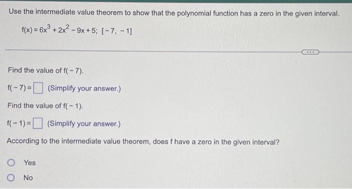 Solved Use the intermediate value theorem to show that the | Chegg.com