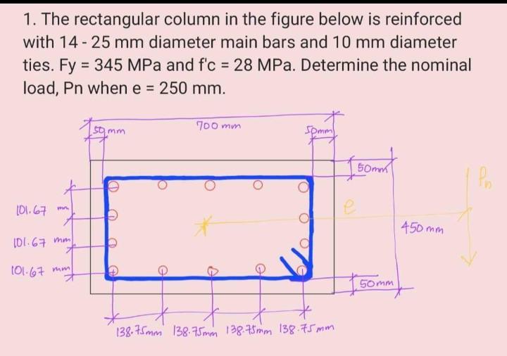 Solved reinforcement concrete design solve the problem step | Chegg.com