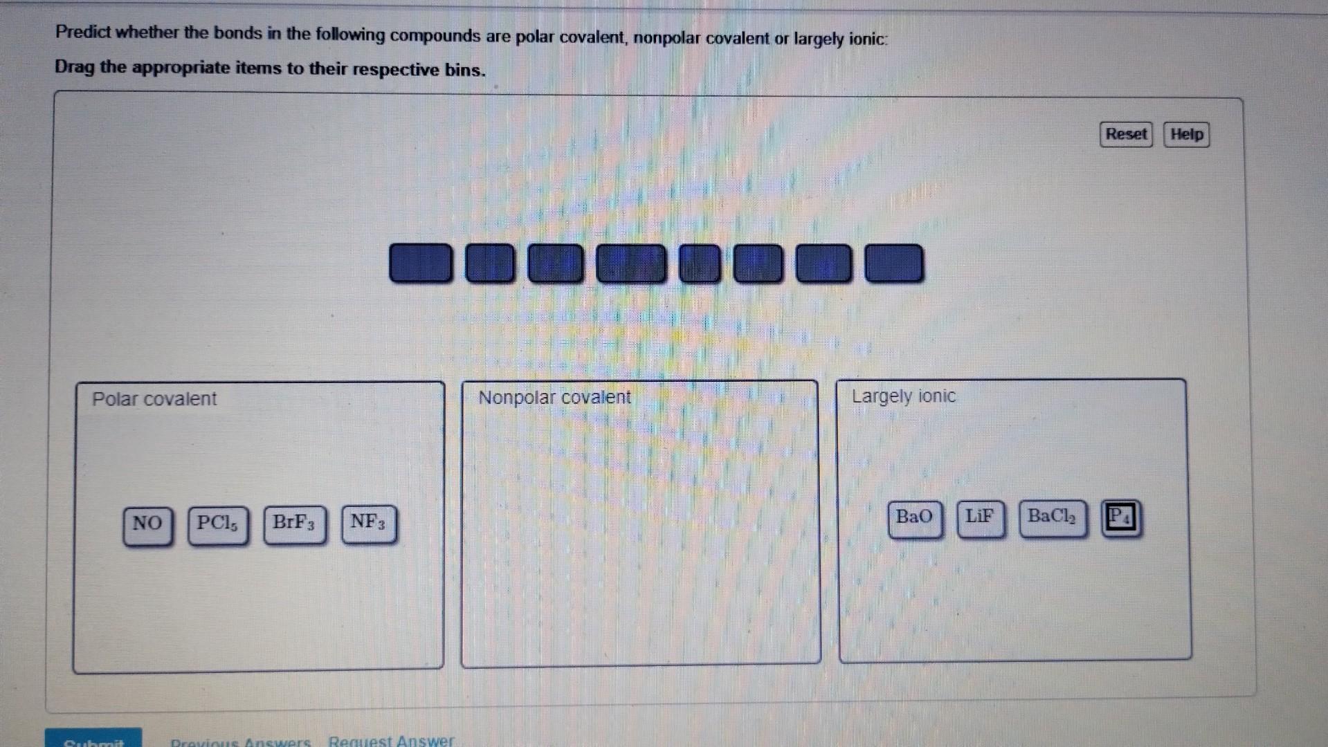 Solved Predict whether the bonds in the following compounds | Chegg.com