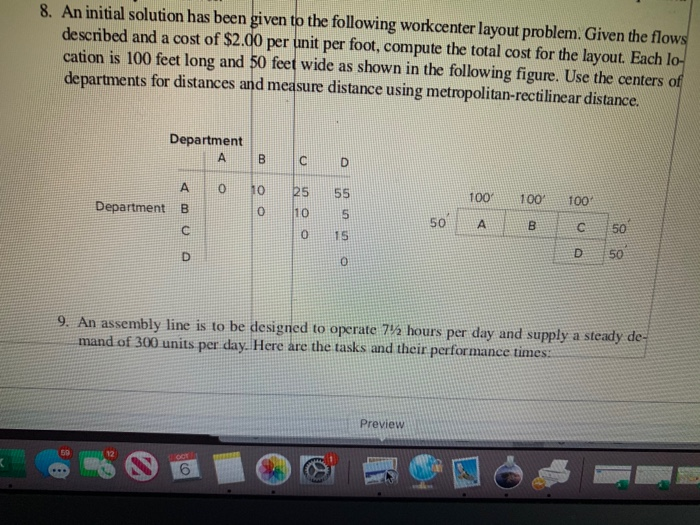 Solved 8. An initial solution has been given to the | Chegg.com
