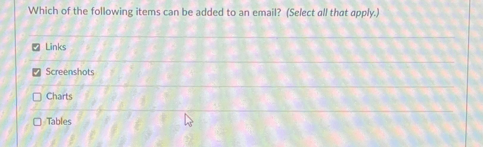 Solved Which of the following items can be added to an | Chegg.com