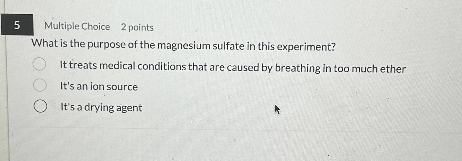 Solved 5Multiple Choice2 ﻿pointsWhat is the purpose of the | Chegg.com