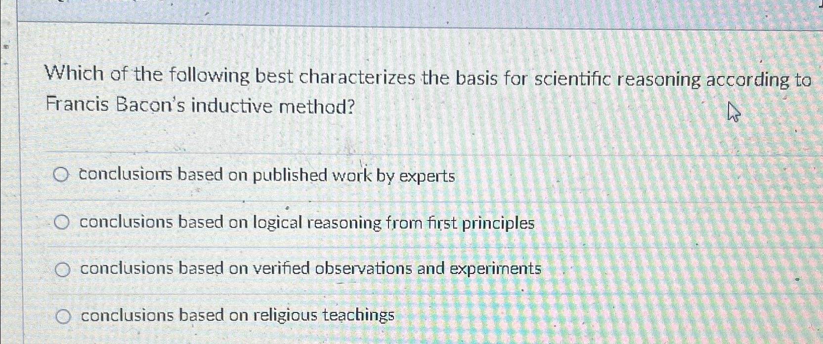 Solved Which of the following best characterizes the basis | Chegg.com