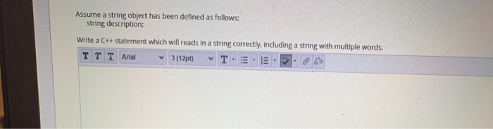 Solved Assume a string object has been defined as follows: | Chegg.com