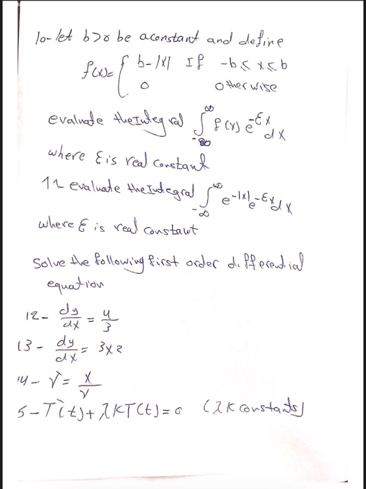 Solved lou let bo be a constant and define b-1X1 If -bcxcb | Chegg.com