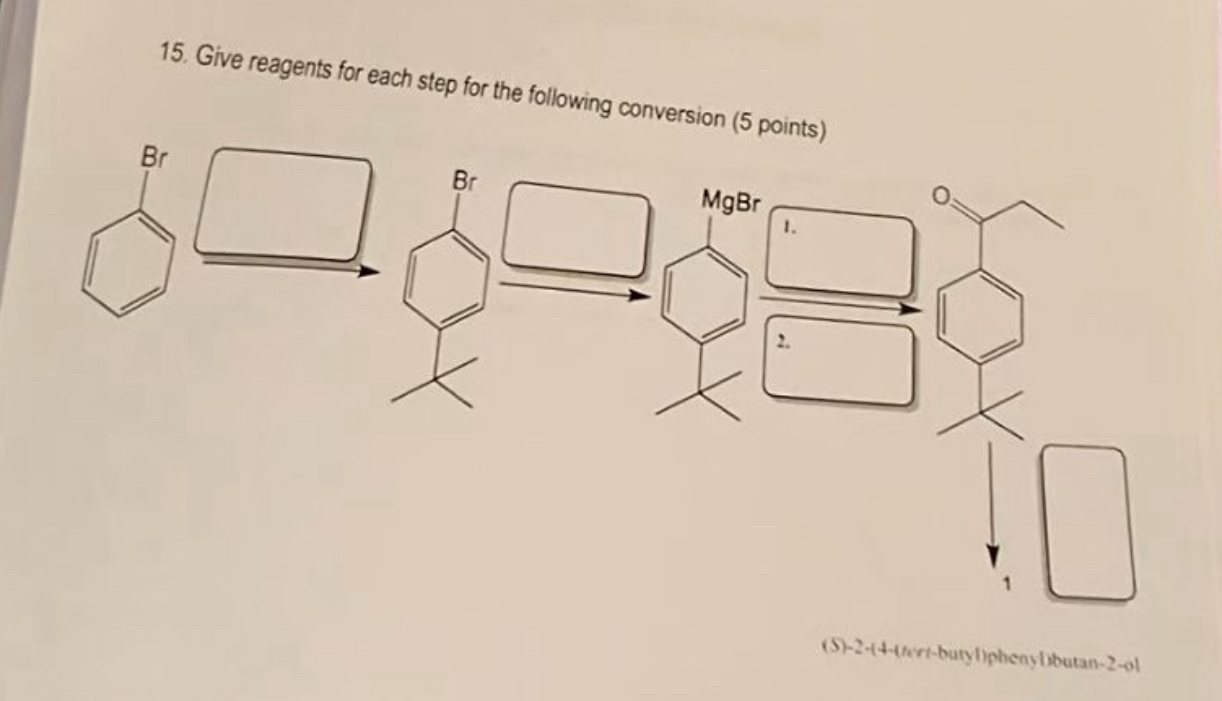 Solved Give reagents for each step for the following | Chegg.com