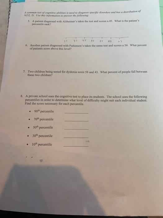 Solved AP Statistics Normal Distribution Practice Namc 10 | Chegg.com