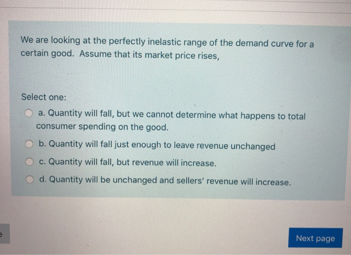 Solved We are looking at the perfectly inelastic range of | Chegg.com