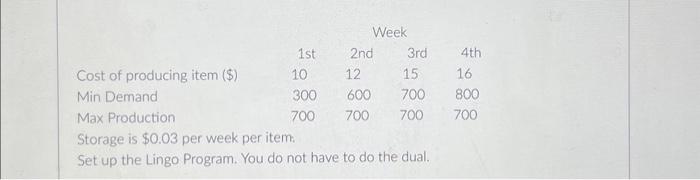 Solved Set up the Lingo Program. You do not have to do the | Chegg.com