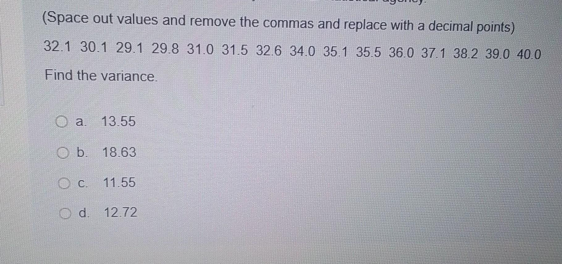 (Space out values and remove the commas and replace | Chegg.com