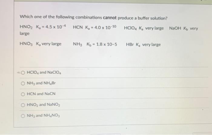 Solved Which one of the following combinations cannot | Chegg.com