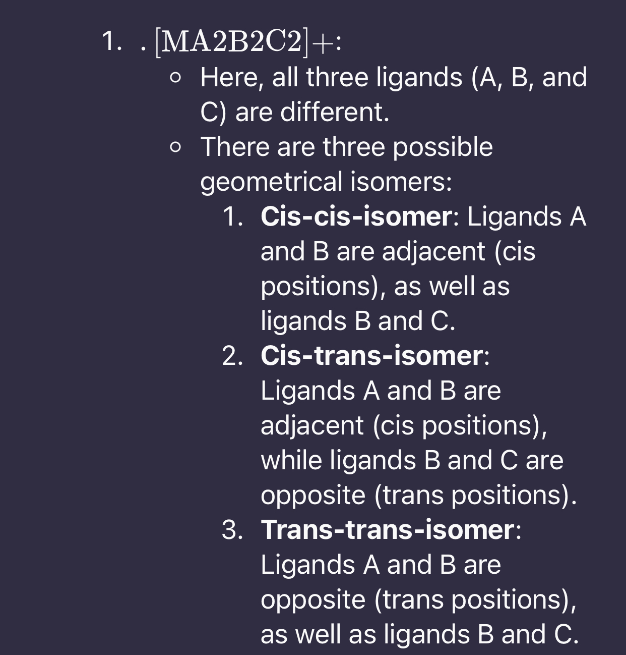 Solved }{2} ﻿:Here, all three ligands (A, ﻿B, ﻿and C) ﻿are | Chegg.com