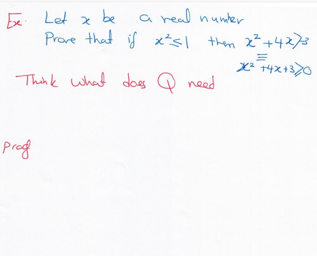 Solved Ex. ﻿Let x ﻿be a real numberProve that if x2≤1 ﻿then | Chegg.com